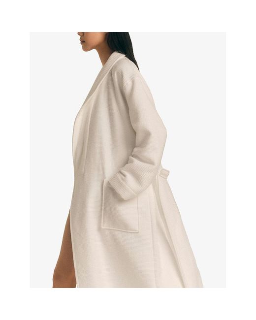 The White Company Waffle-Texture Cotton Robe in White | Lyst UK
