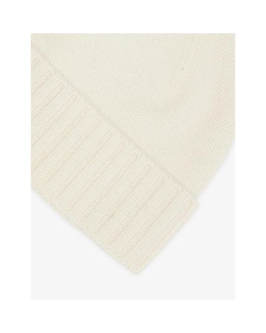 Percival Ribbed Wool Beanie Hat in Natural for Men | Lyst UK