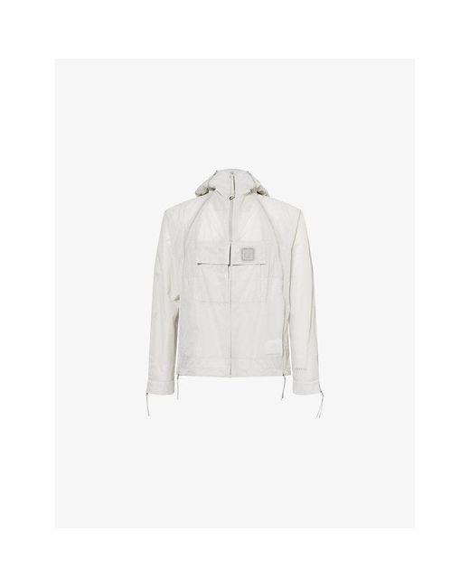C.P. Company The Metropolis Series Pertex Hooded Woven Jacket in White ...