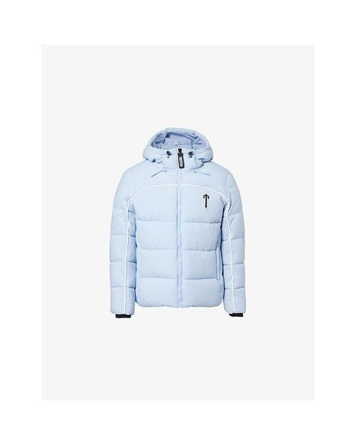 Trapstar Irongate Hooded Puffer Jacket in Blue for Men | Lyst UK