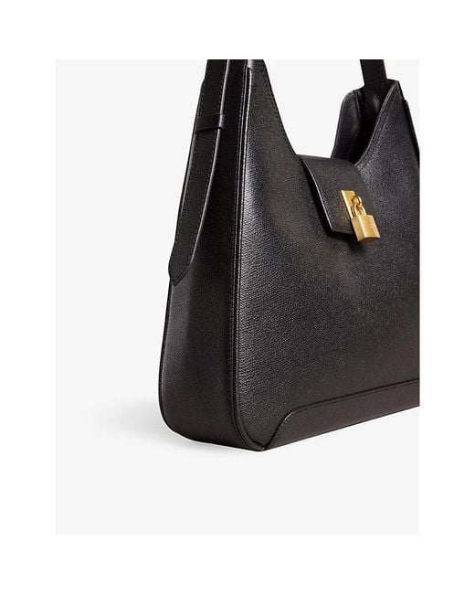 Ted Baker Chelse Padlock-embellished Leather Shoulder Bag in Black | Lyst