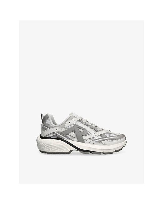 Represent Fashion Runner Mesh And Leather Low-Top Trainers in White for ...