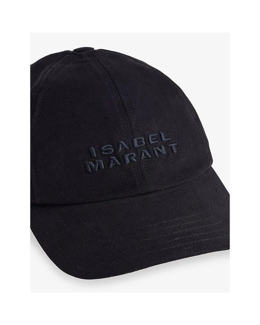 Isabel Marant Tomas Cotton Baseball Cap in Blue | Lyst UK