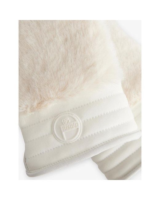 Fusalp Fleece-Lined Faux-Fur Ski Mittens in White | Lyst UK