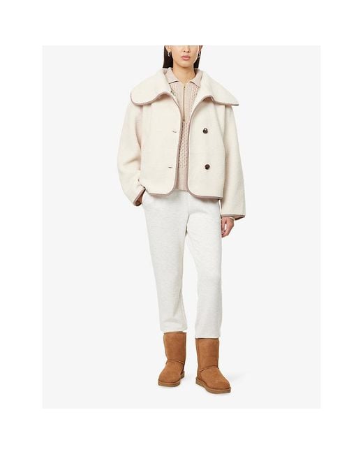 Varley Romaine Boxy-Fit Fleece Jacket in Natural | Lyst UK