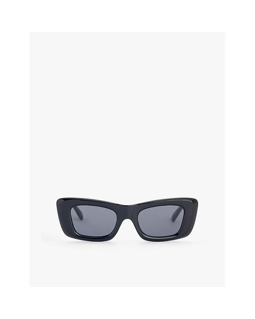 Le Specs Dopamine Rectangle-Frame Polycarbonate Sunglasses in Blue | Lyst