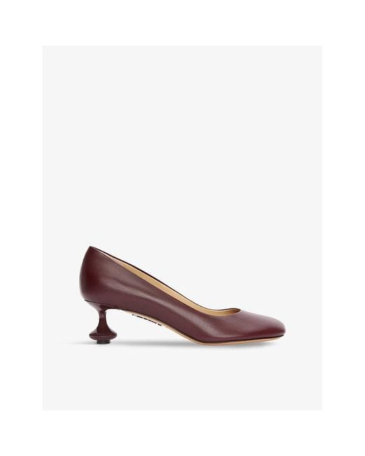 Loewe Toy 45 Sculpted-Heel Leather Pumps in Pink | Lyst