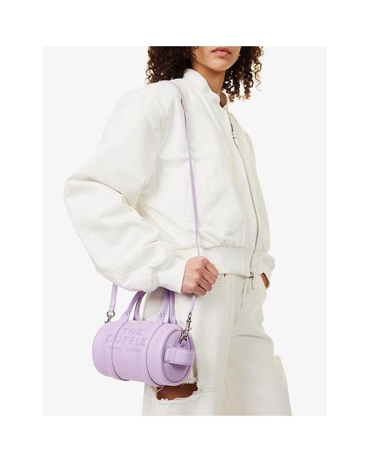 Marc Jacobs The Mini Duffle Leather Crossbody Bag in Purple | Lyst ...