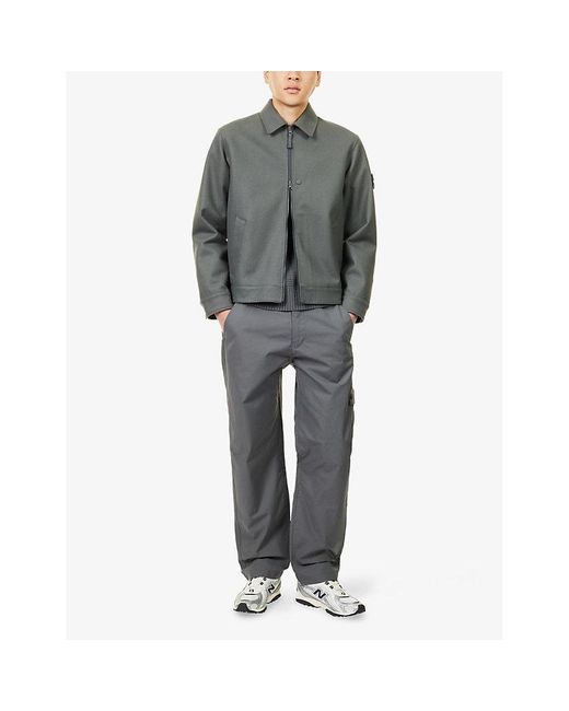 Stone Island Ghost Weatherproof Cotton Trousers in Grey for Men | Lyst UK
