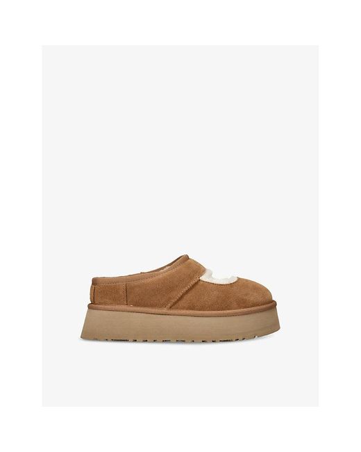 UGG Bea Suede Mary-Jane Slippers in Brown | Lyst
