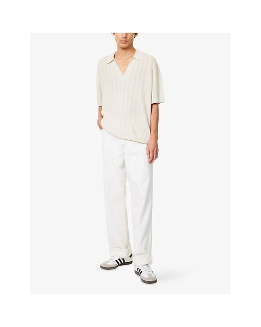 Tommy Hilfiger The Apxgp Collection Linen-Wool Blend Knitted Polo Shirt ...