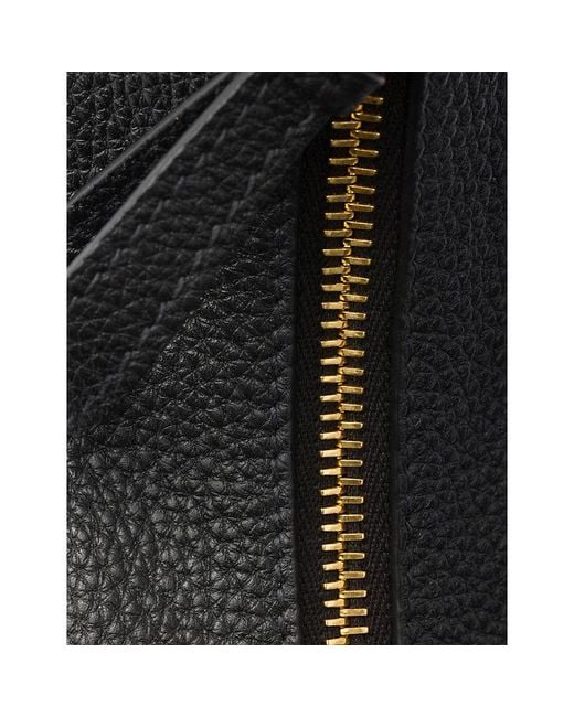 Prada Logo-Embroidered Mini Leather Shoulder Bag in Black | Lyst UK