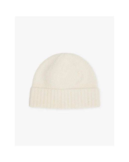 Percival Ribbed Wool Beanie Hat in Natural for Men | Lyst UK