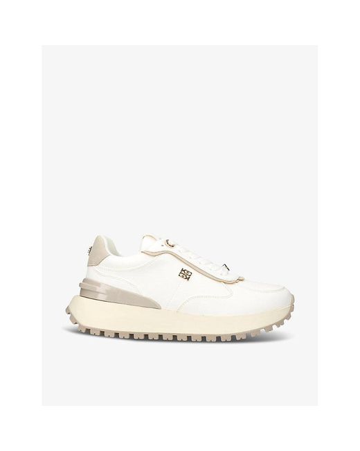 KG by Kurt Geiger Louisa Logo-Badge Low-Top Faux-Leather Trainers in ...