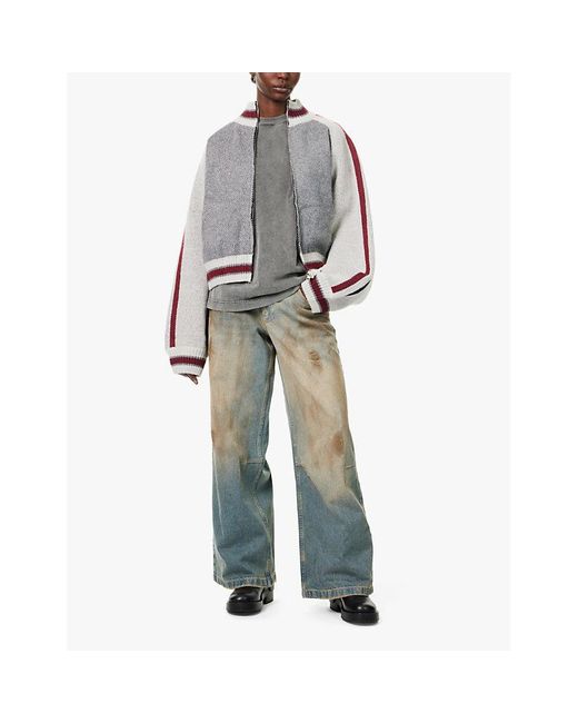 Jaded London Mud-Wash Colossus Low-Rise Denim Jeans in Natural | Lyst