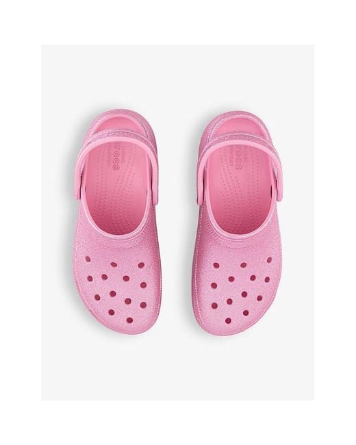 Crocs™ Classic Platform Rubber Clogs in Pink | Lyst