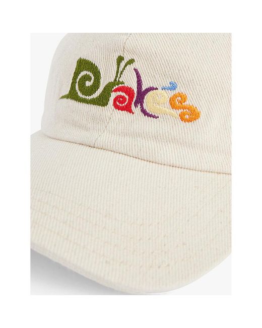 Drake's Snail-Logo Embroidered Cotton-Twill Baseball Cap in White for ...