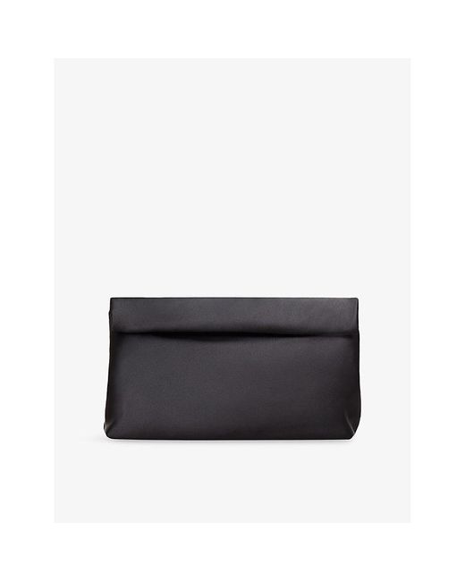 Phase Eight Rollover Satin Clutch Bag in Black | Lyst UK