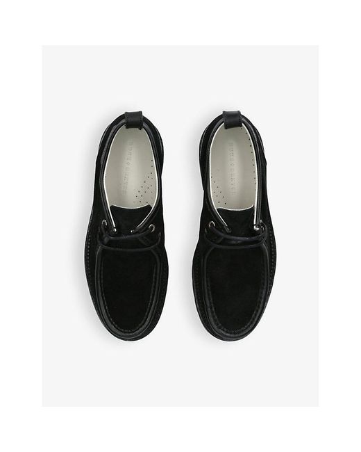 Duke & Dexter Moby Lace-Up Suede Loafer Boots in Black for Men | Lyst