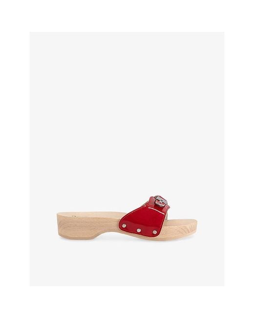 Scholl Pescura Cameron Leather Mules in Red | Lyst UK
