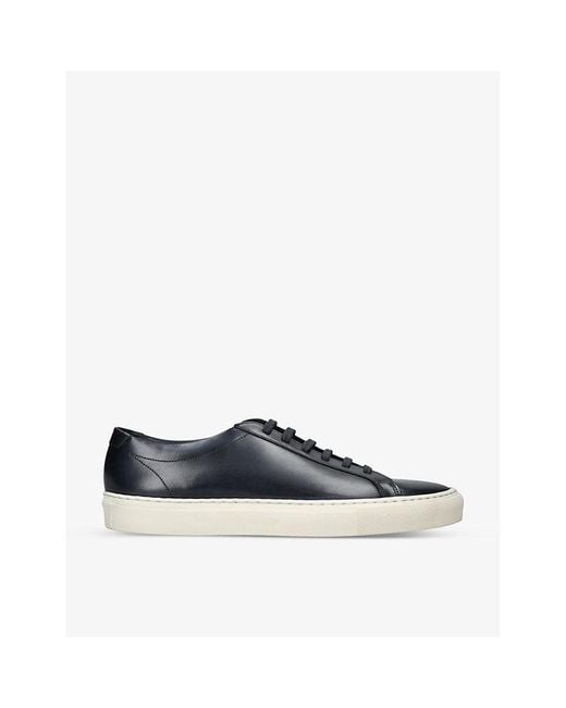 Loake Sprint Contrast-Stich Leather Low-Top Trainers in Blue for Men ...