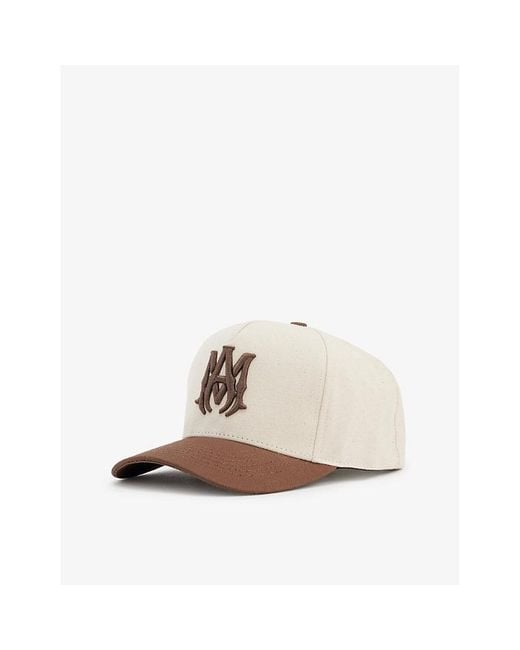 Amiri Monogram-embroidered Cotton Baseball Cap in White for Men | Lyst