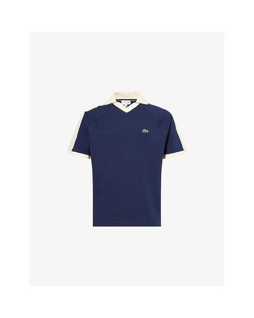 Lacoste Raglan-Short-Sleeves Classic-Fit Cotton-Jersey Polo Shirt in ...