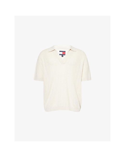 Tommy Hilfiger The Apxgp Collection Linen-Wool Blend Knitted Polo Shirt ...