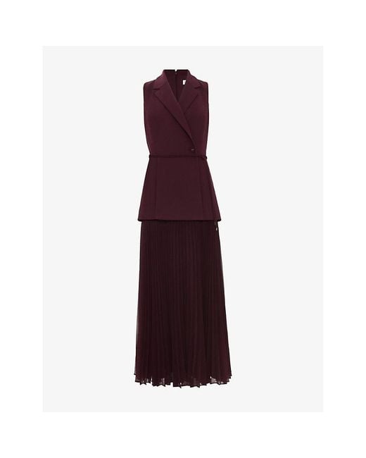 Phase Eight Becky Tuxedo Woven Midi Dress in Purple | Lyst UK