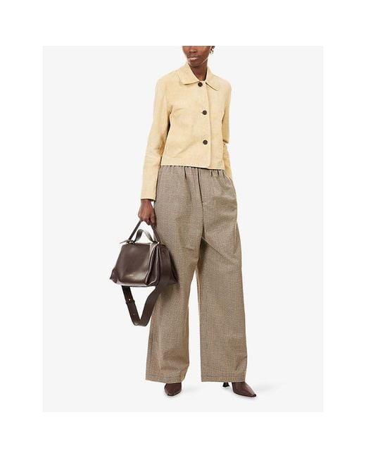 Arma Emy Regular-Fit Suede Jacket in Natural | Lyst UK