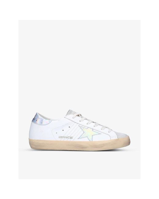 Golden Goose Exclusive Superstar Iridescent-Star Low-Top Leather ...