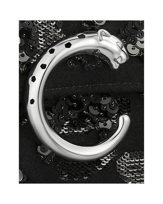 Cartier Panthère De Chain Wool Mini Cross-body Bag in Black | Lyst UK