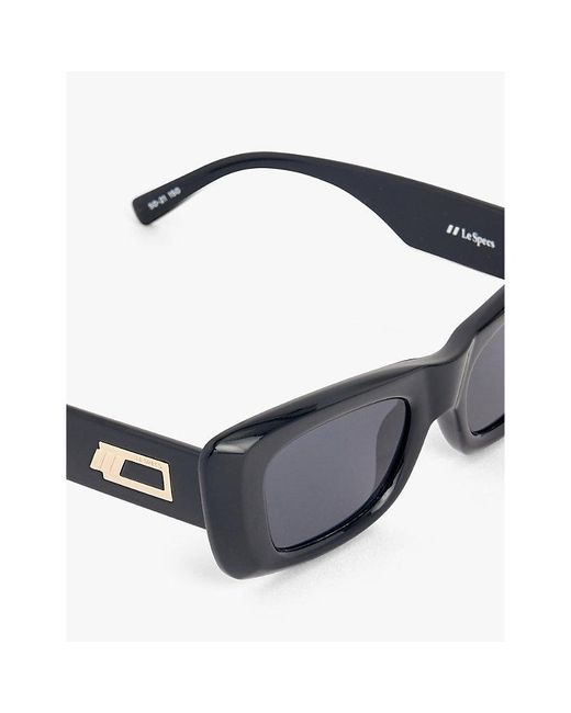 Le Specs Dopamine Rectangle-Frame Polycarbonate Sunglasses in Blue | Lyst
