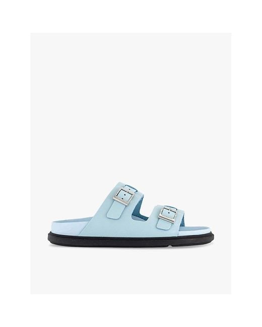 Birkenstock St Barths Two-strap Leather Sandals in Blue | Lyst