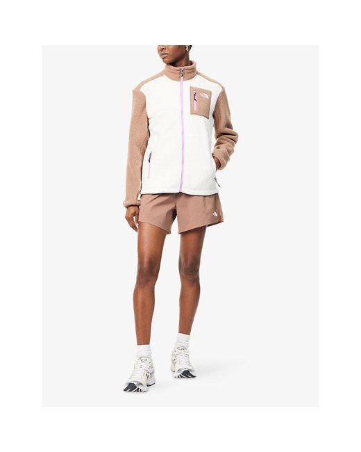 The North Face Yumiori Logo-Branded Fleece Jacket in White | Lyst UK