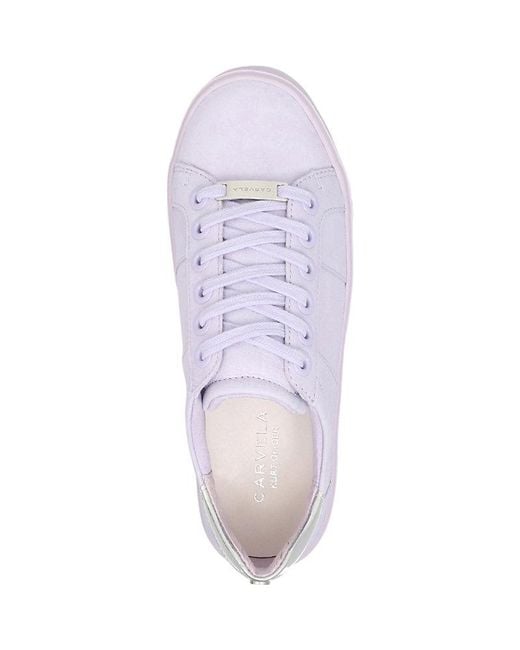 Carvela Kurt Geiger Lotus Nubuck Trainers in Purple | Lyst UK