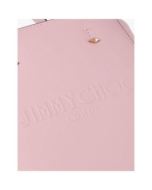 Jimmy Choo Lenny Medium Leather Tote Bag in Pink | Lyst