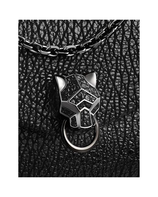 Cartier Panthere De Chain Mini Leather Shoulder Bag in Black | Lyst