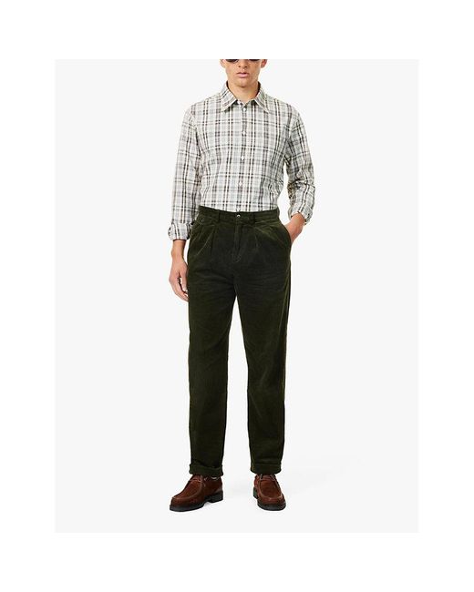 Polo Ralph Lauren The Whitman Pleated Straight-Leg Relaxed-Fit Cotton Trousers in Green for Men ...