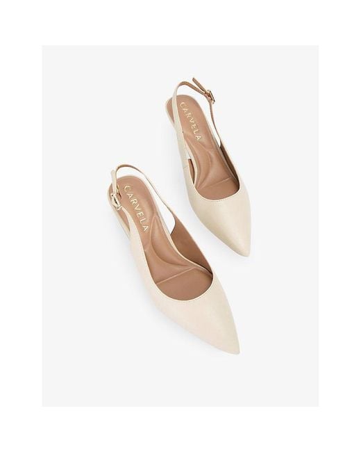 Carvela Kurt Geiger Allegra Slingback Heeled Faux-Leather Pumps in ...