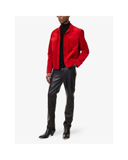 Tom Ford Wear Utility Leather Jacket in Red for Men | Lyst UK