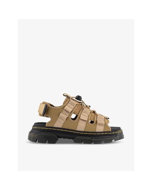 Dr. Martens Jericho Toggle-Lace Leather Sandals | Lyst