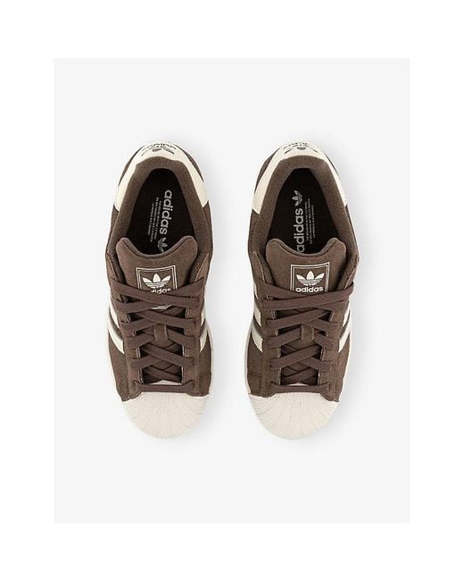 adidas Superstar Ii Leather Trainers in Brown | Lyst UK