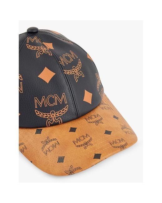 MCM Euro 2024 Faux-leather Baseball Cap in Blue for Men | Lyst UK