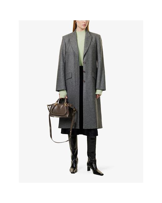 Twp Medium Heather Cash Herringbone-Print Relaxed-Fit Stretch-Wool And ...