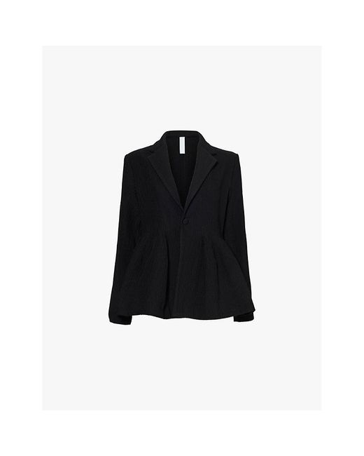 CFCL Hypha Ribbed-Knit Recycled-Polyester Blazer in Black | Lyst