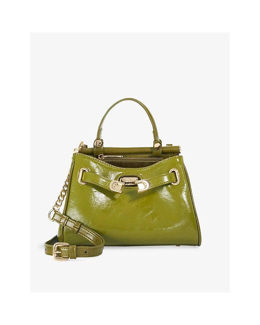 Dune Dynamic Small Leather Shoulder Bag in Green | Lyst UK