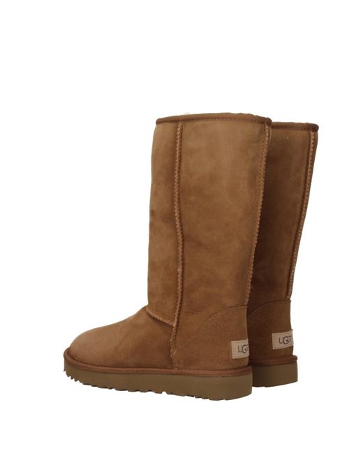 UGG Round Head Straight Boots in Brown | Lyst