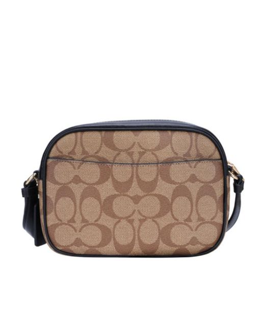 COACH Mini Jamie Logo Satchel Bag in Brown | Lyst