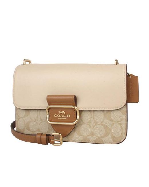 COACH Large Morgan Shoulder Bag in Natural | Lyst